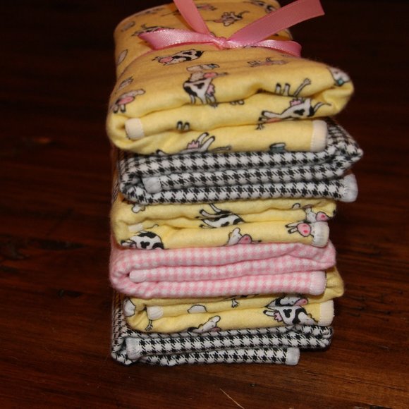 Handmade | Other | New Baby Burpees Cotton Burp Cloths 6 Pack Yellow ...